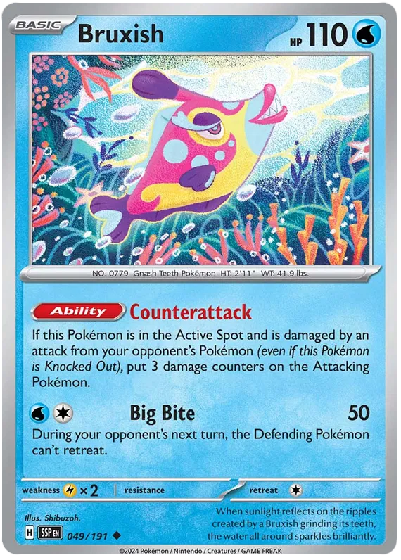 049. Bruxish - Uncommon - Surging Sparks – Chase Collectables